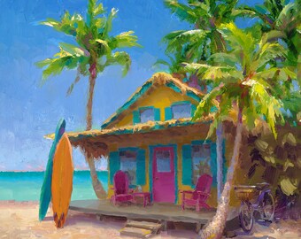 Beach Shack Wall Art | Etsy
