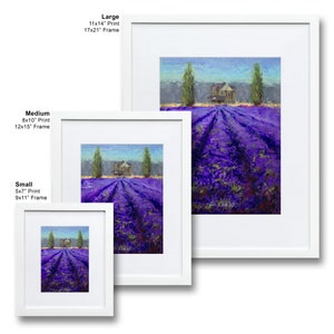 Framed Lavender Fields Wall Art Print of Floral Landscape - Etsy