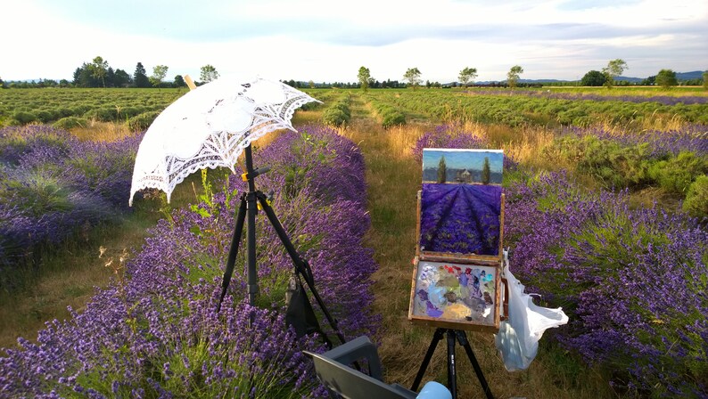 Framed Lavender Fields Wall Art Print of Floral Landscape - Etsy