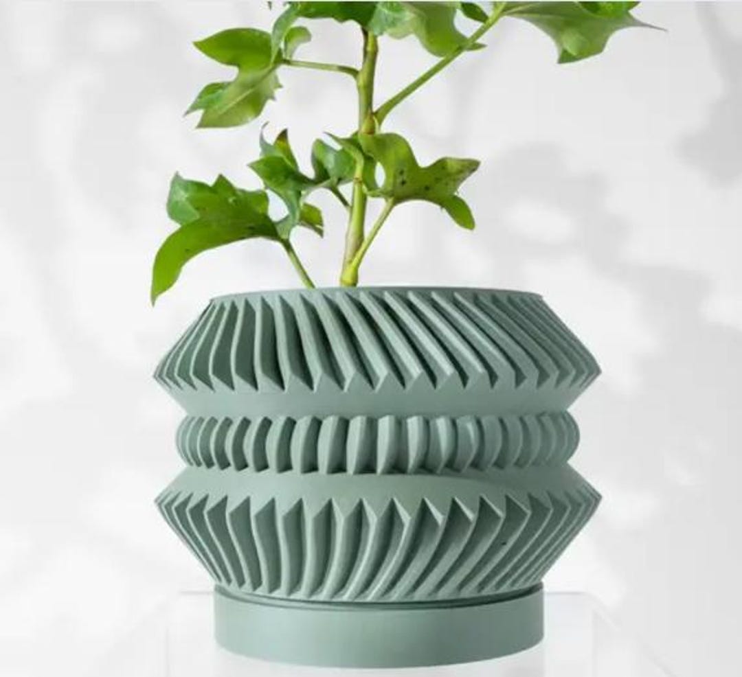 Unique 3D Printed Planter/flower Pot With Drainage Holes, & Drip Tray ...