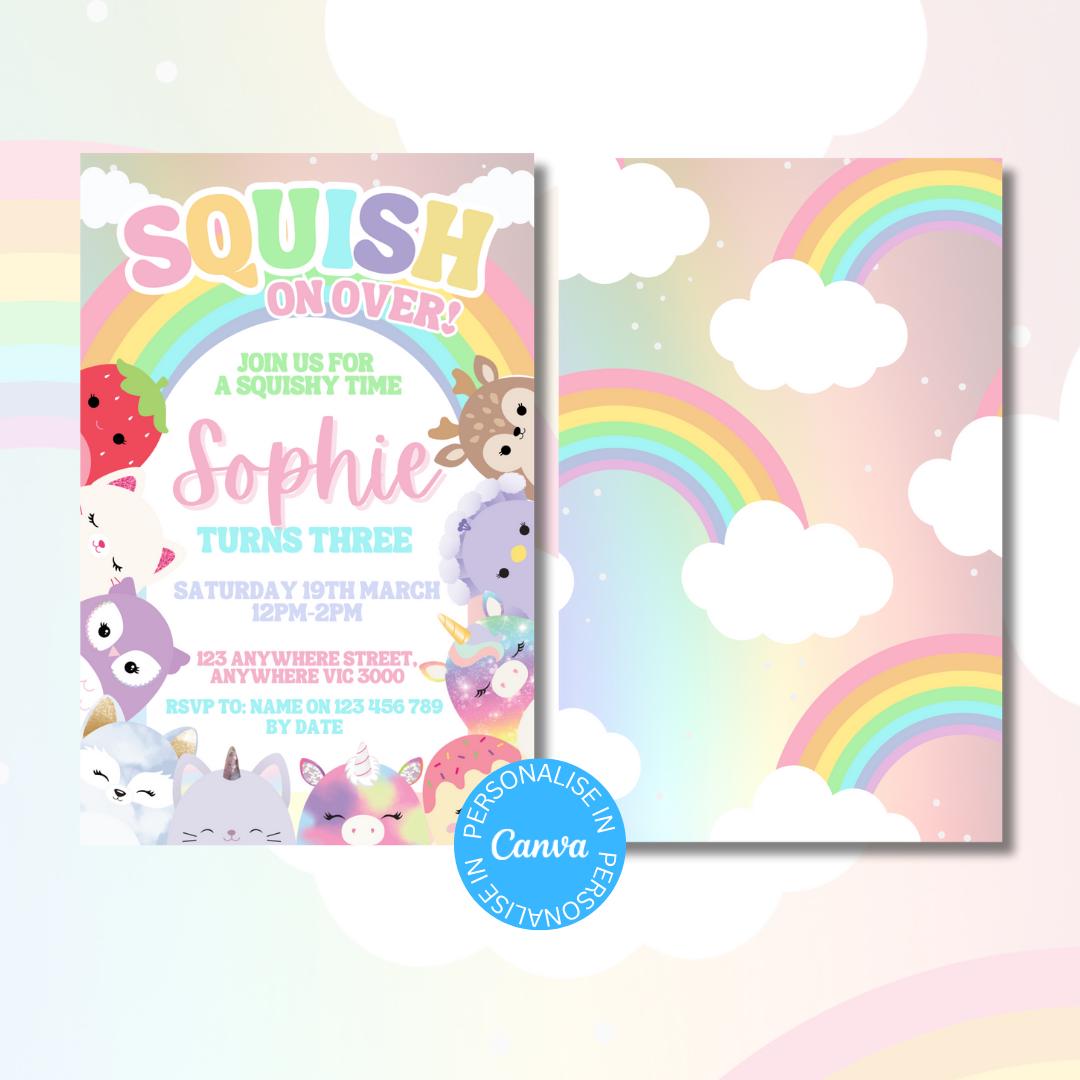 Squishmallow Digital Birthday Invitation - Etsy