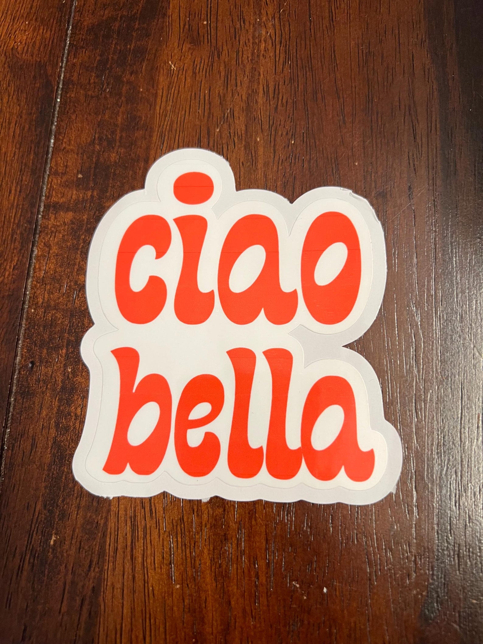 Ciao Bella Waterproof Sticker – Aesthetic Vinyl Sticker for Water ...