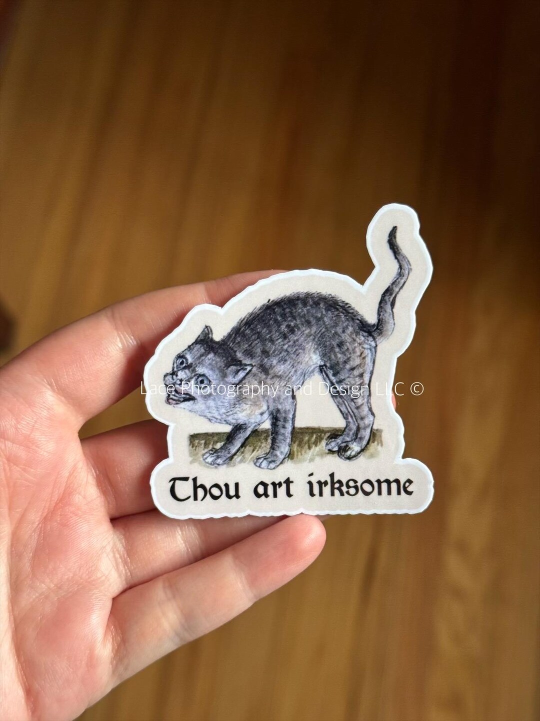 Thou Art Irksome Medieval Humor Sticker | Cat Sticker, Meme Sticker ...