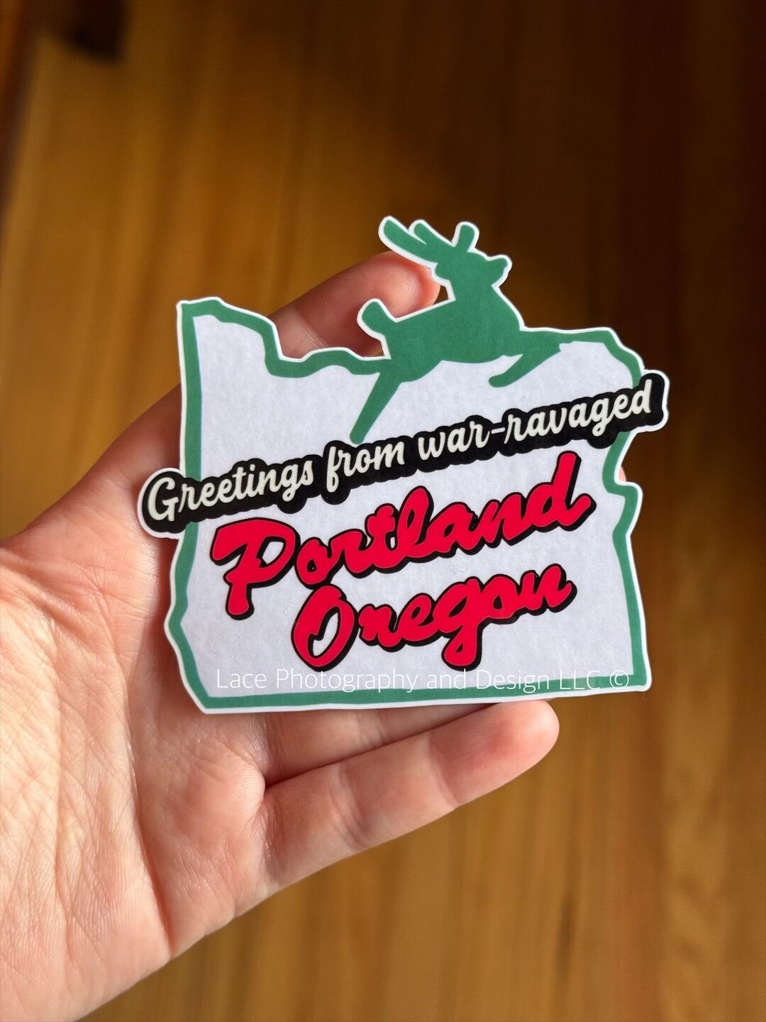 War-ravaged Portland Oregon Sticker | Anti Trump, Anti Fascism, Protest ...