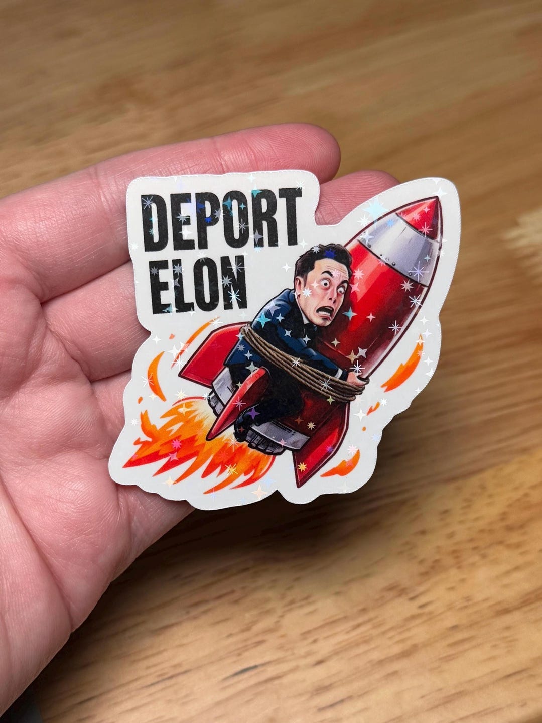 DEPORT ELON Anti Elon Musk, Anti Trump Stickers, Political Stickers ...