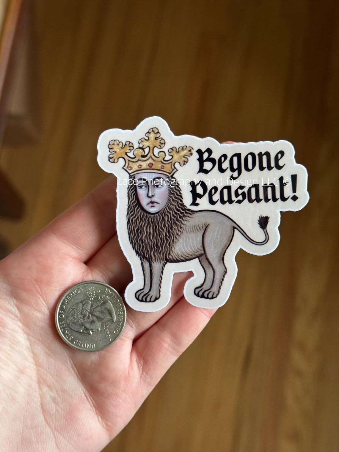 Begone Peasant Medieval Humor Sticker | Lion Sticker, Meme Sticker ...