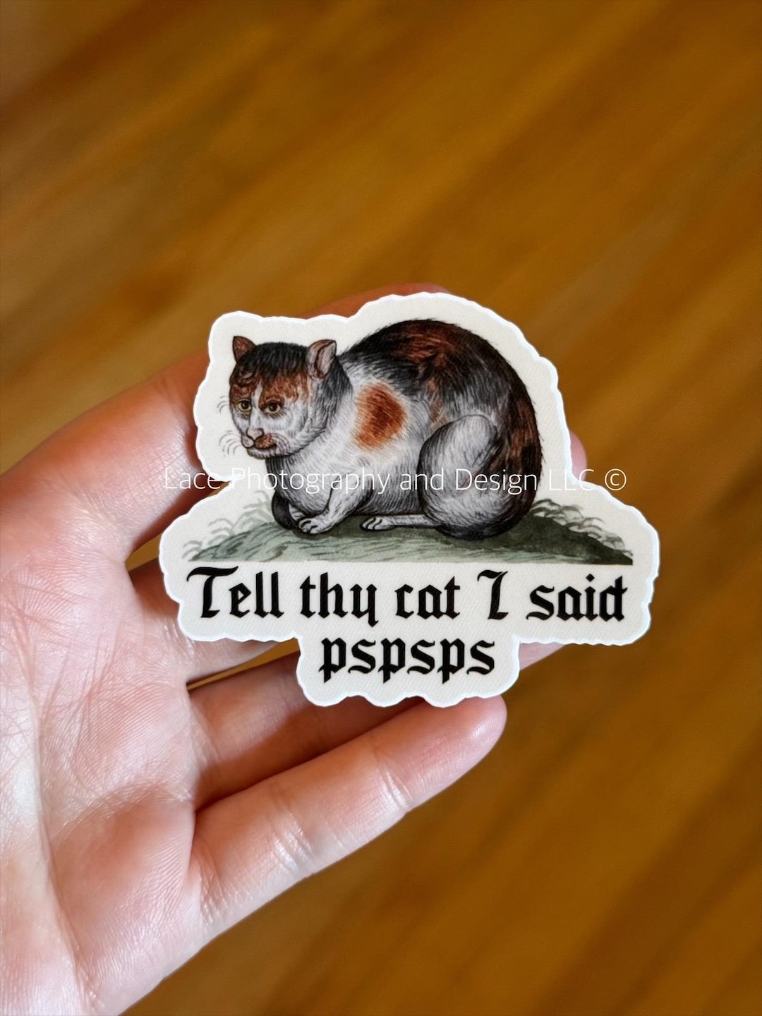 Tell Thy Cat I Said Pspsps Medieval Humor Sticker | Cat Sticker, Meme ...