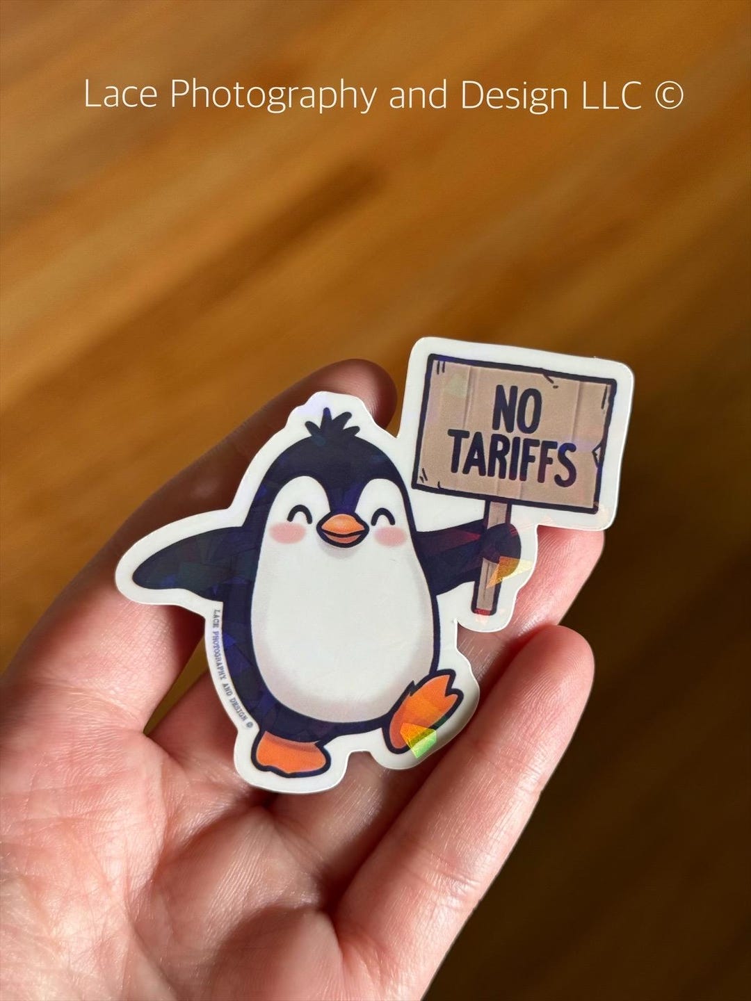 No Tariffs Protest Penguin Sticker | I Did That, My Tariff Did That ...