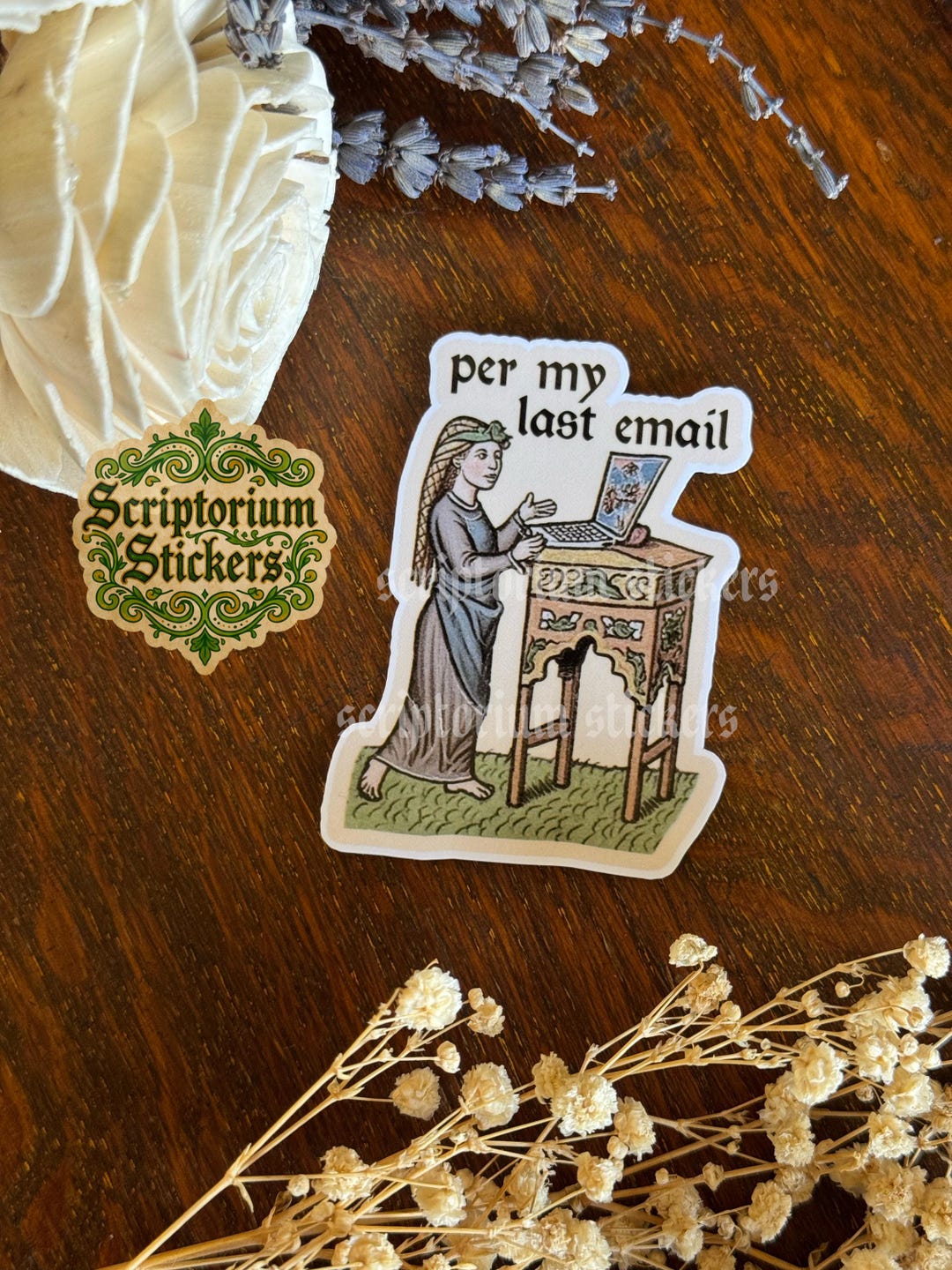 Per My Last Email Medieval Humor Sticker | Meme Sticker, Unique Gift ...