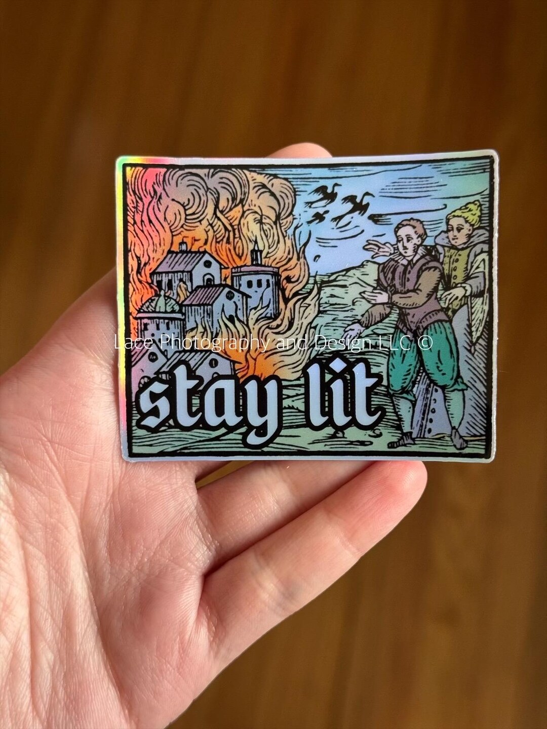 Stay Lit Medieval Meme Sticker | Unique Gift, Middle Ages Sticker ...