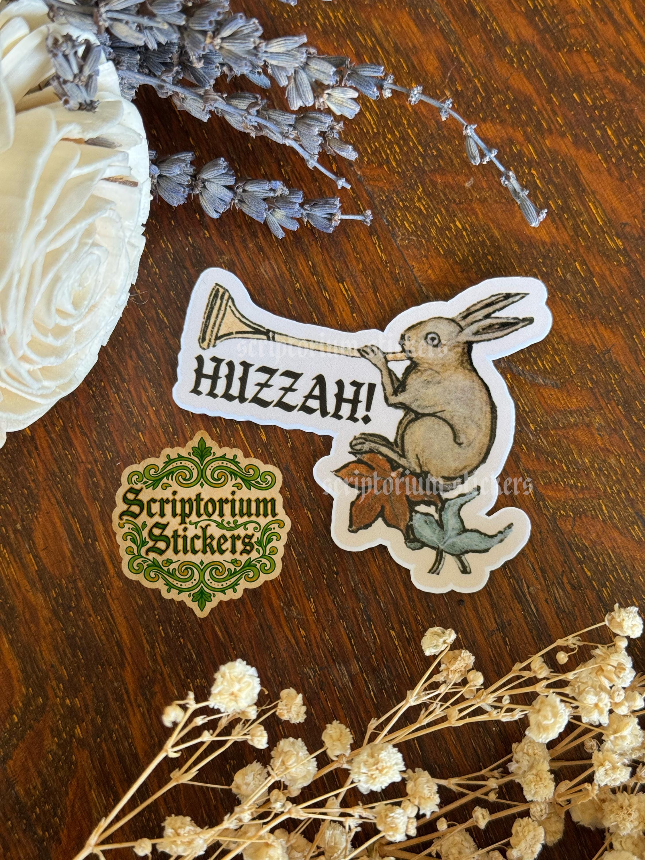 Huzzah Medieval Humor Sticker | Meme Sticker, Unique Gift, Middle Ages ...