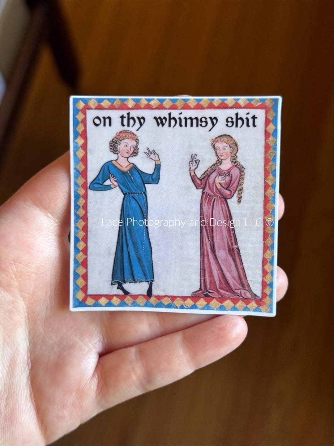 On Thy Whimsy Shit Medieval Humor Sticker | Meme Sticker, Unique Gift ...