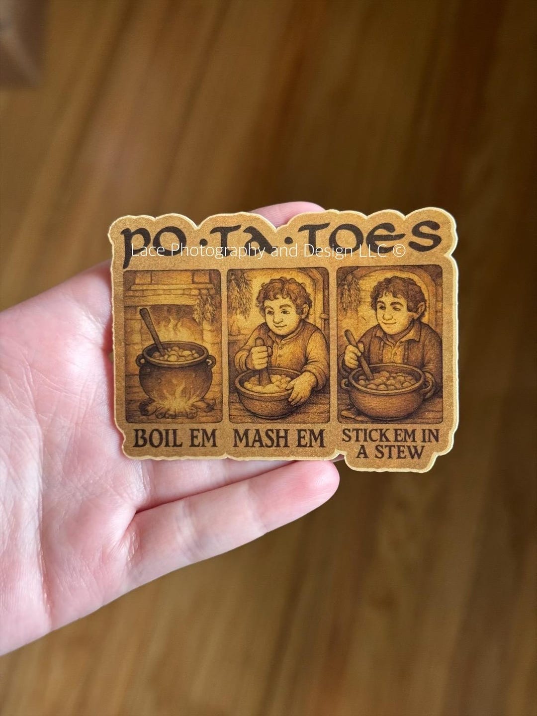 Potatoes Hobbit Sticker | LOTR Sticker, Hobbit Sticker, Middle-earth ...