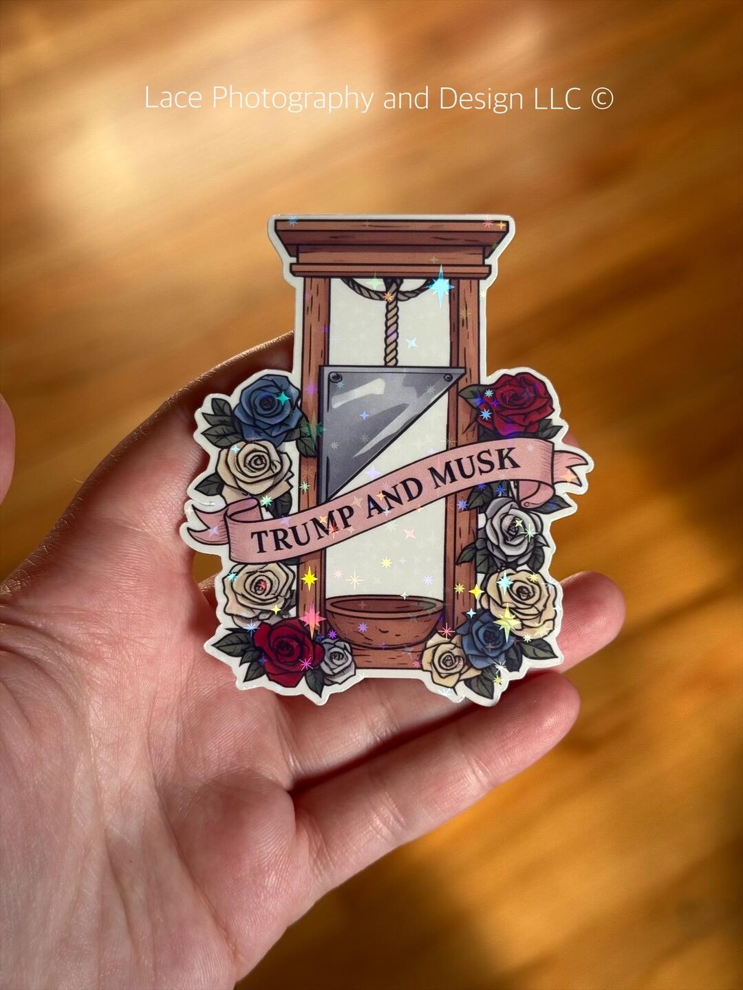 Tump and Musk Guillotine Sticker | Anti Trump, Political Stickers ...