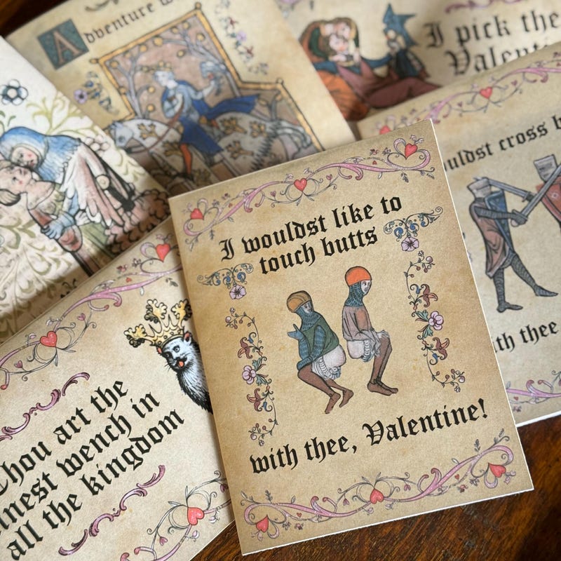 Valentine Card Medieval - Etsy