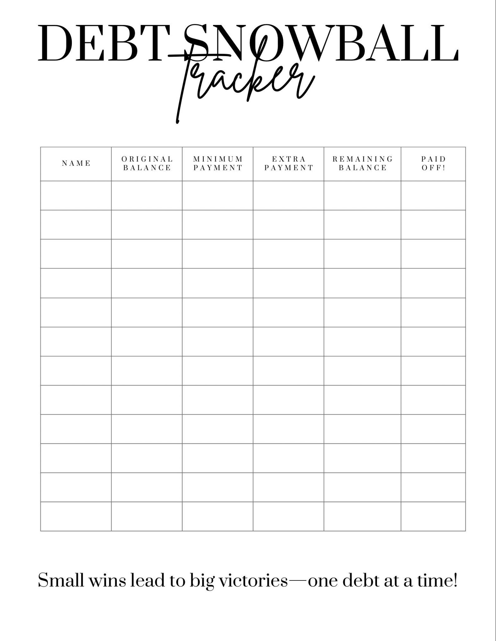 Debt Payoff Planner Debt Snowball & Avalanche Trackers Debt-free ...