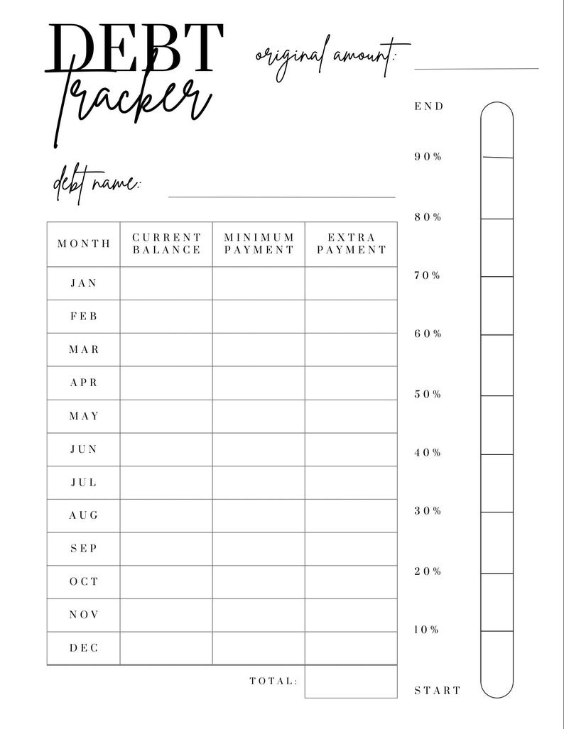 Basic Personal Finance Planner Printable Monthly Budget, Savings Goals ...