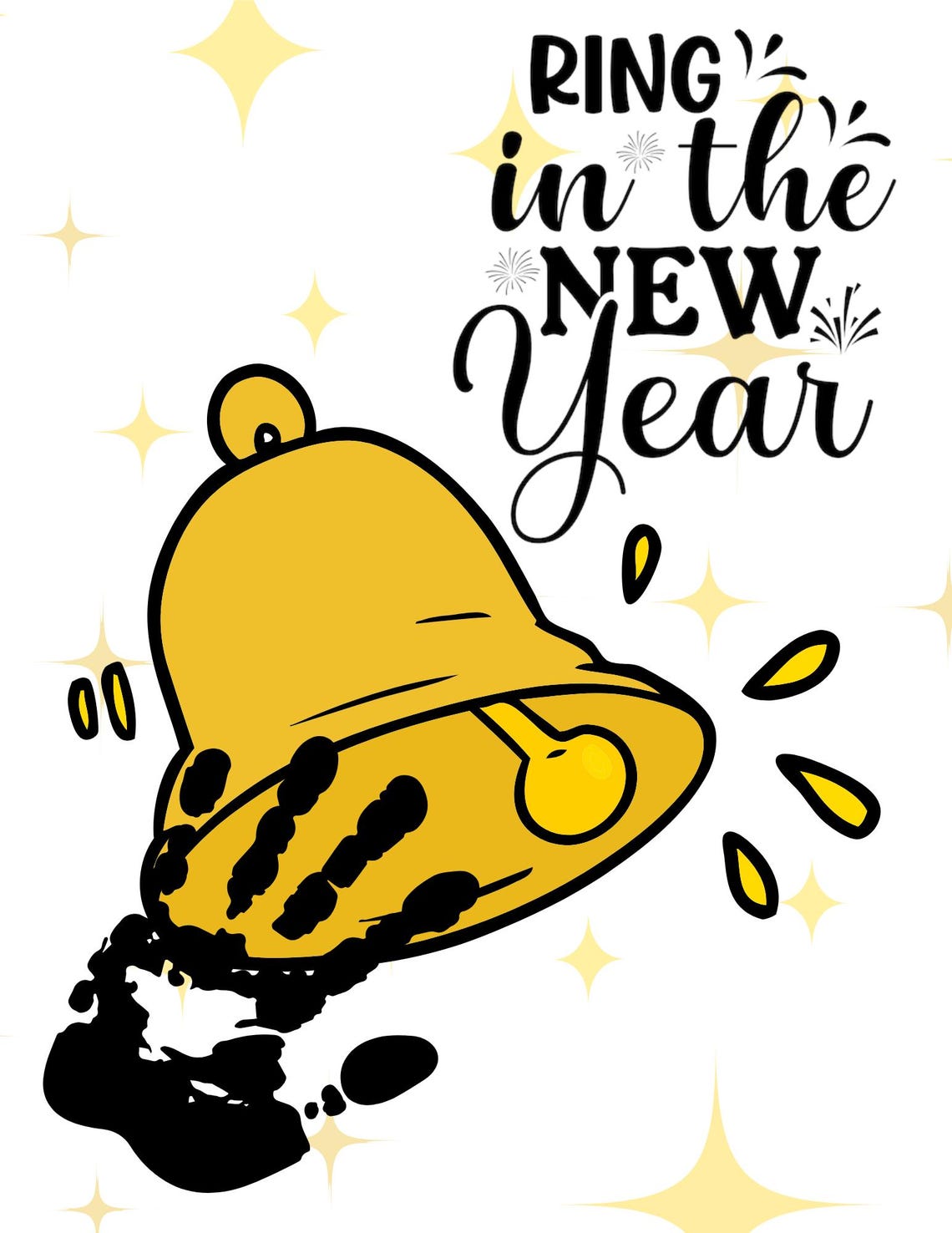 New Year Handprint Craft - Etsy