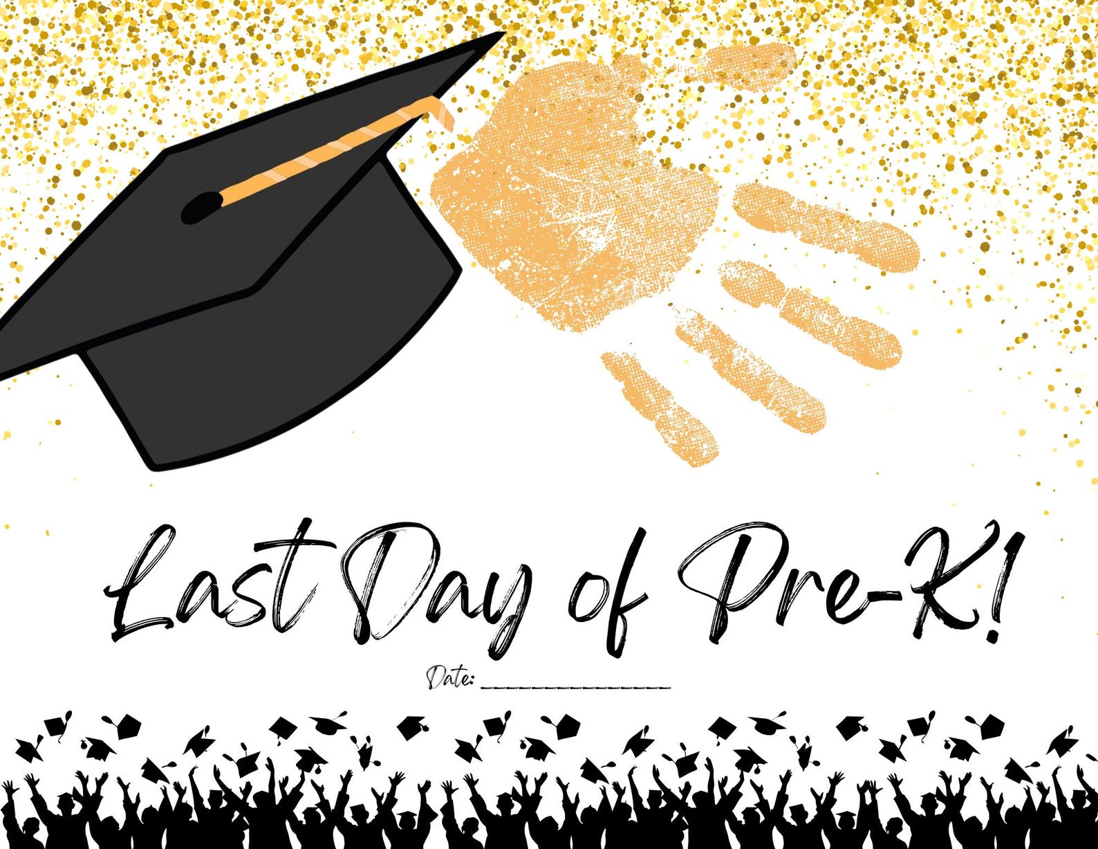 Last Day of School / Graduation Handprint Craft - Etsy