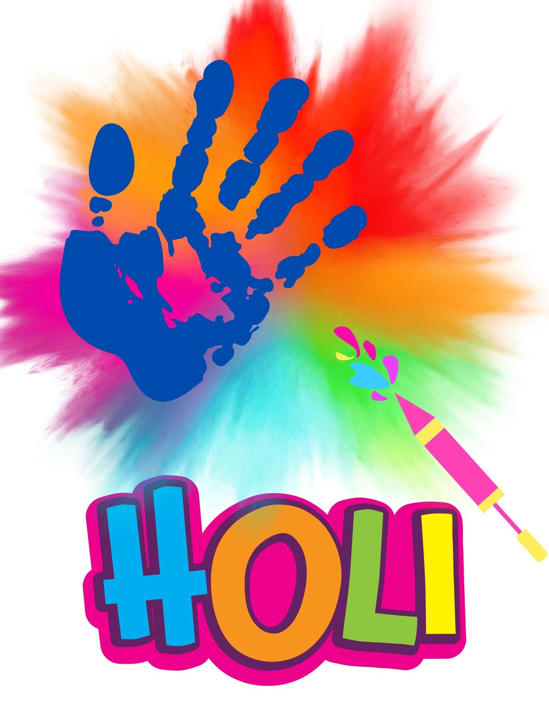 Holi Handprint Craft - Etsy