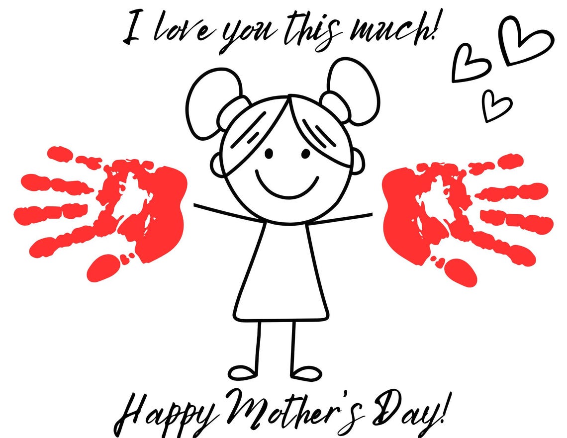 Mother's Day Handprint Craft - Etsy