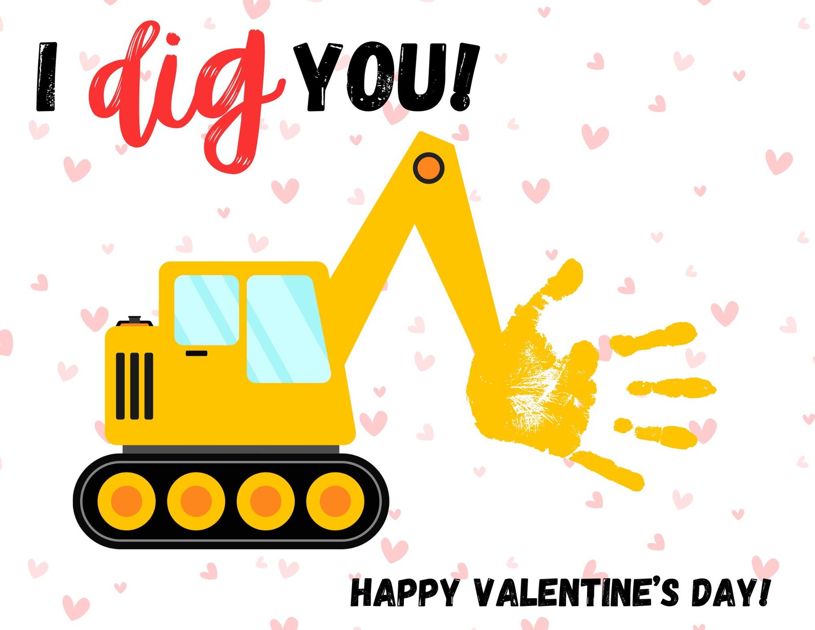 Valentine's Day Handprint Craft - Etsy