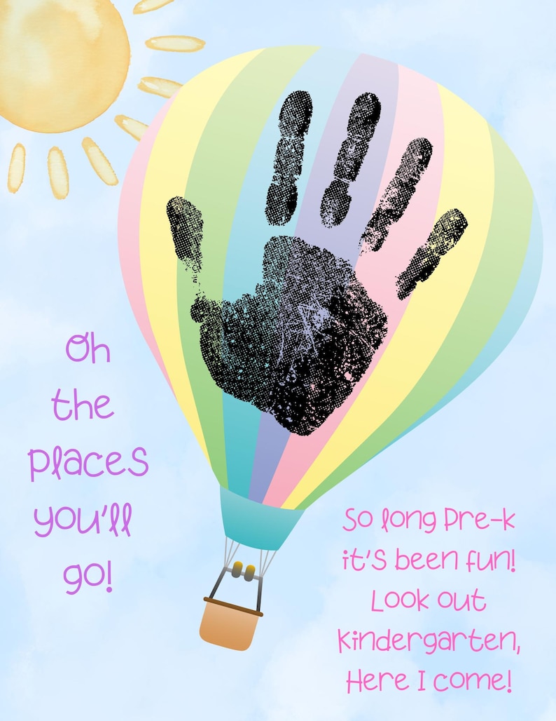 Last Day of School / Graduation Handprint Craft - Etsy