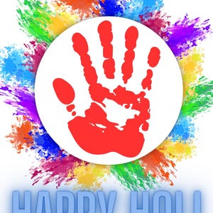 Holi Handprint Craft - Etsy