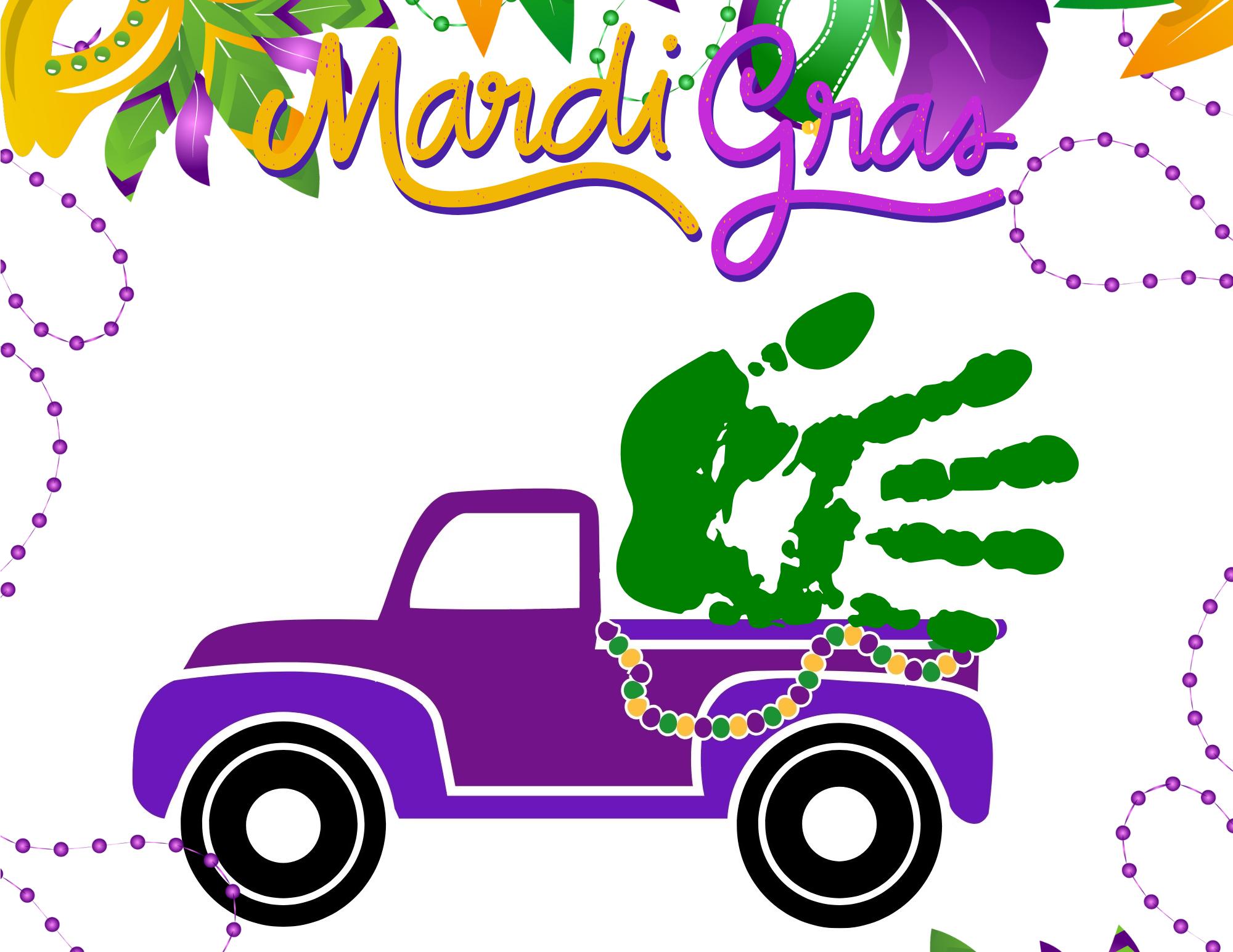 Mardi Gras Handprint Craft - Etsy