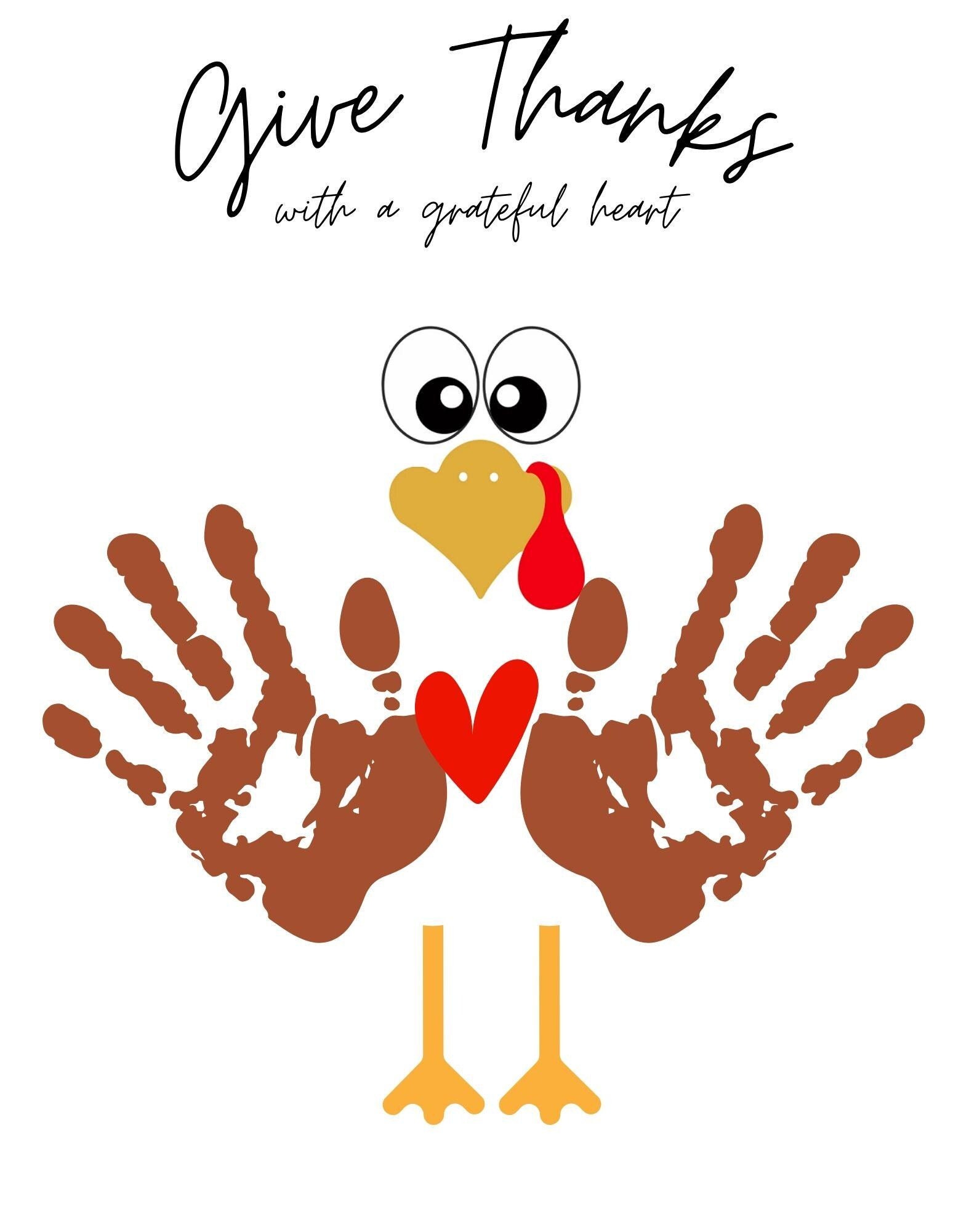 Thanksgiving Handprint Craft - Etsy