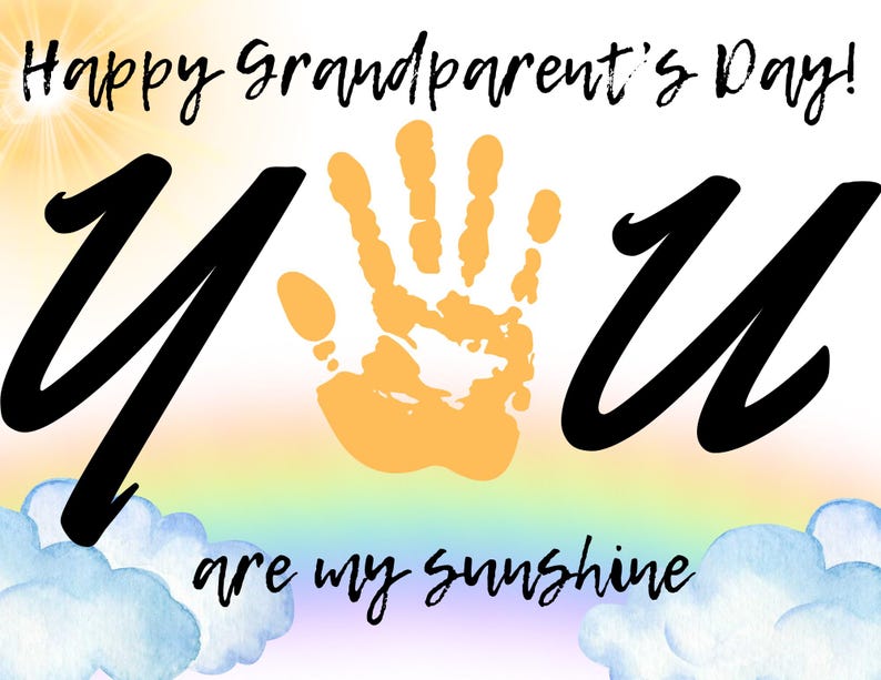 Grandparents Day Handprint Craft - Etsy