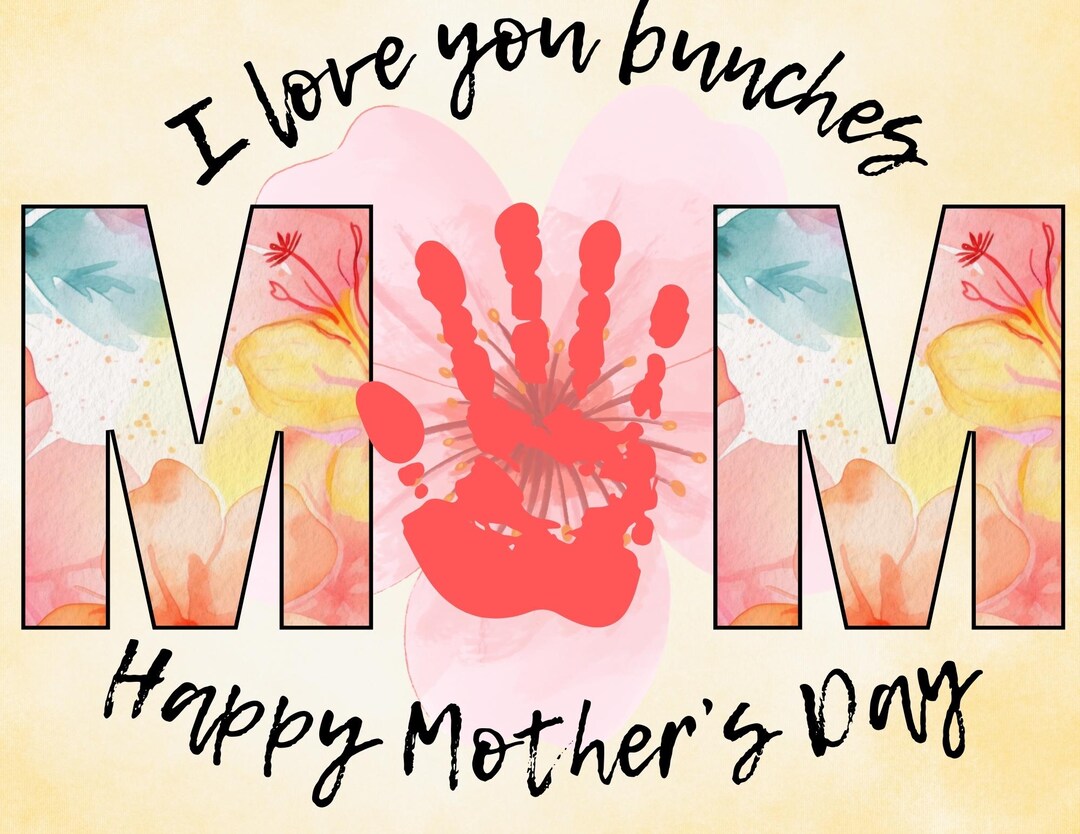 Mothers Day Handprint Crafts - Etsy