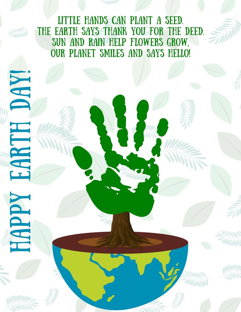 Earth Day Handprint Craft - Etsy