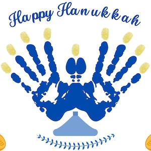 Handprint Menorah Craft - Etsy