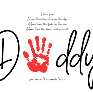 Father's Day Handprint Craft - Etsy