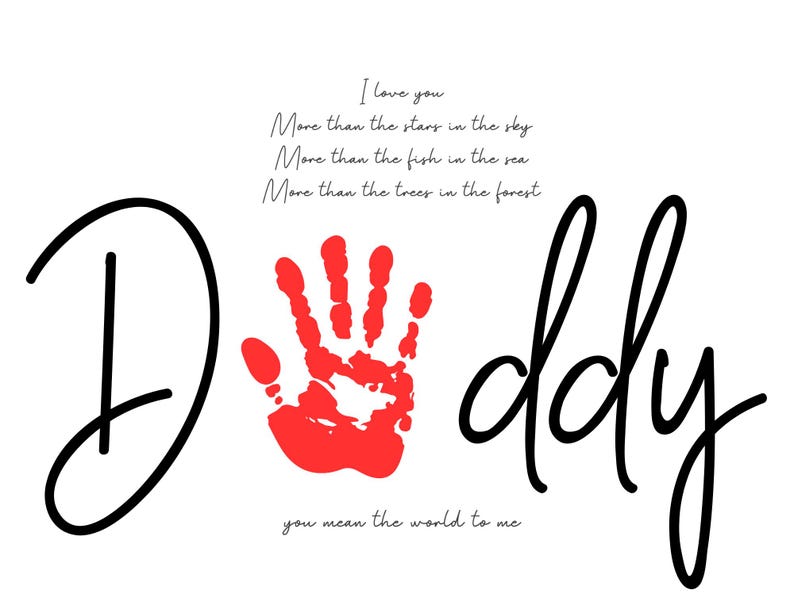 Father's Day Handprint Craft - Etsy