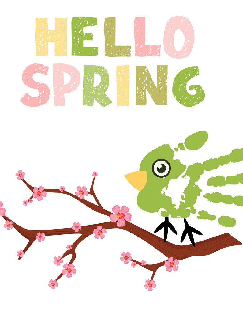 Spring Handprint Crafts - Etsy