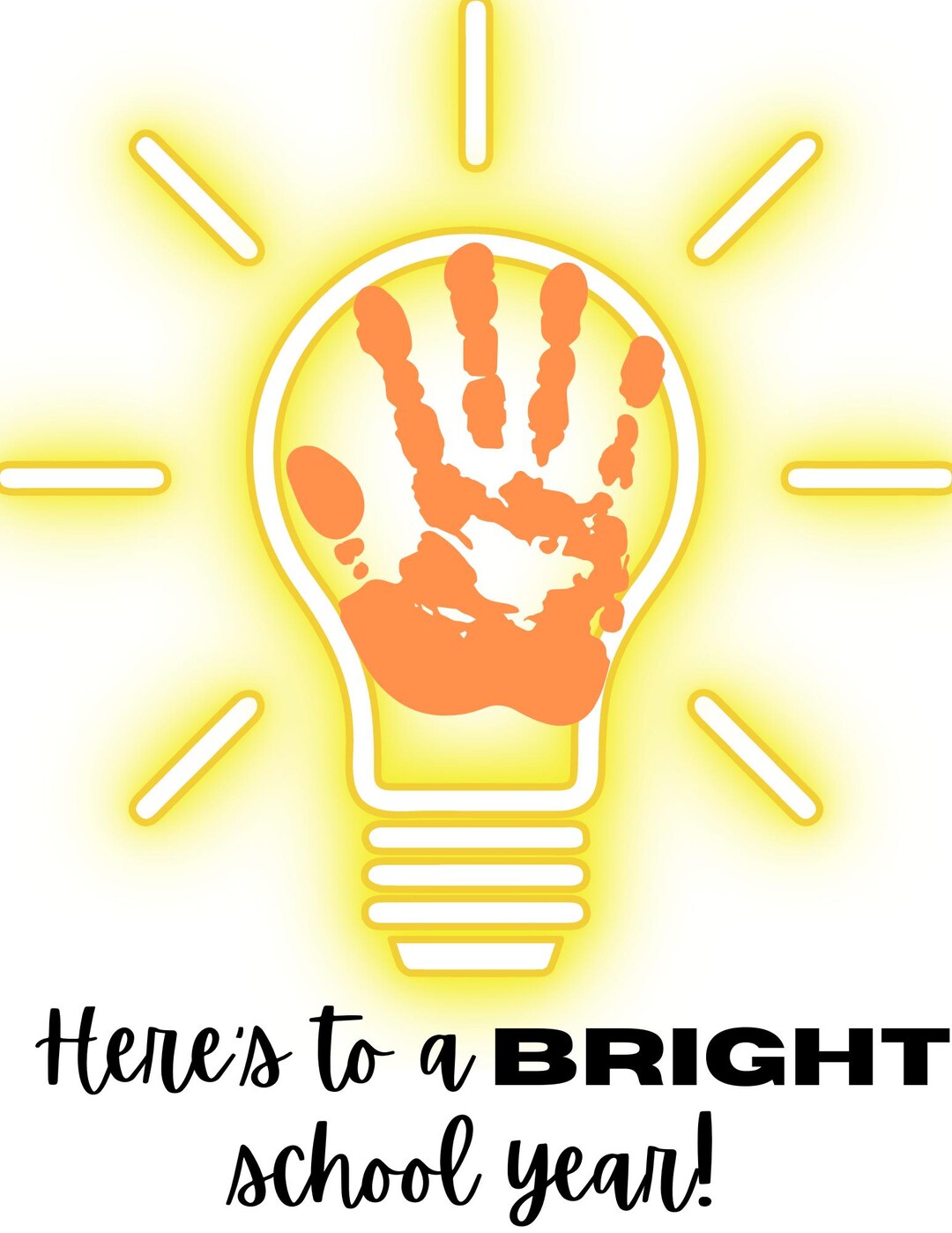 Back to School Handprint Craft - Etsy