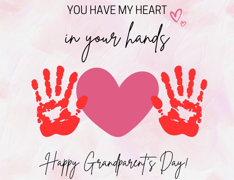 Grandparents Day Handprint Craft - Etsy