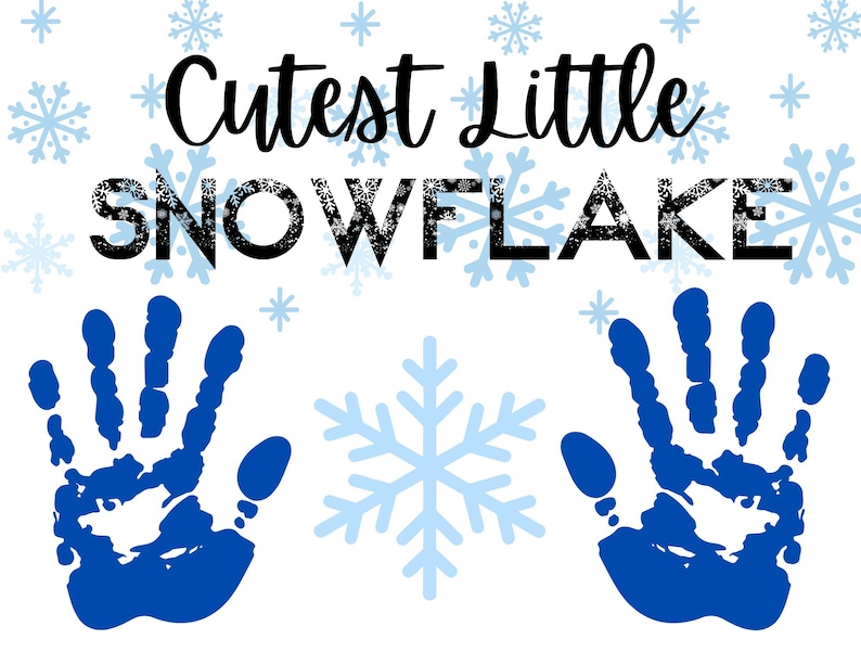 Winter Handprint Craft - Etsy