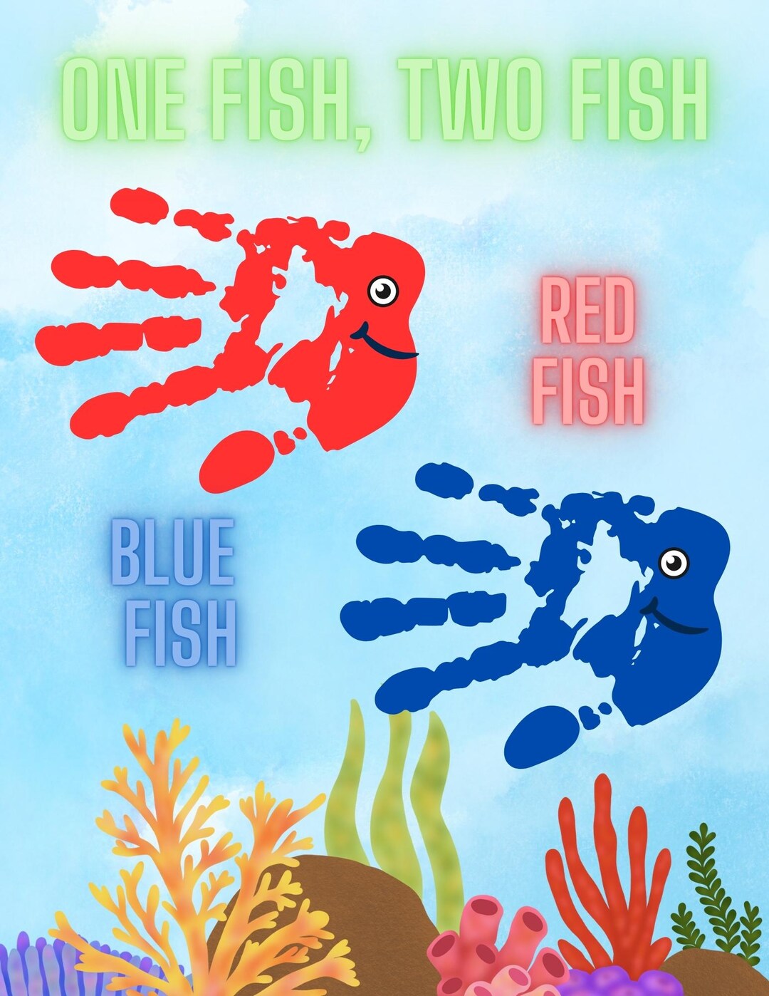 Dr Seuss Handprint Craft - Etsy