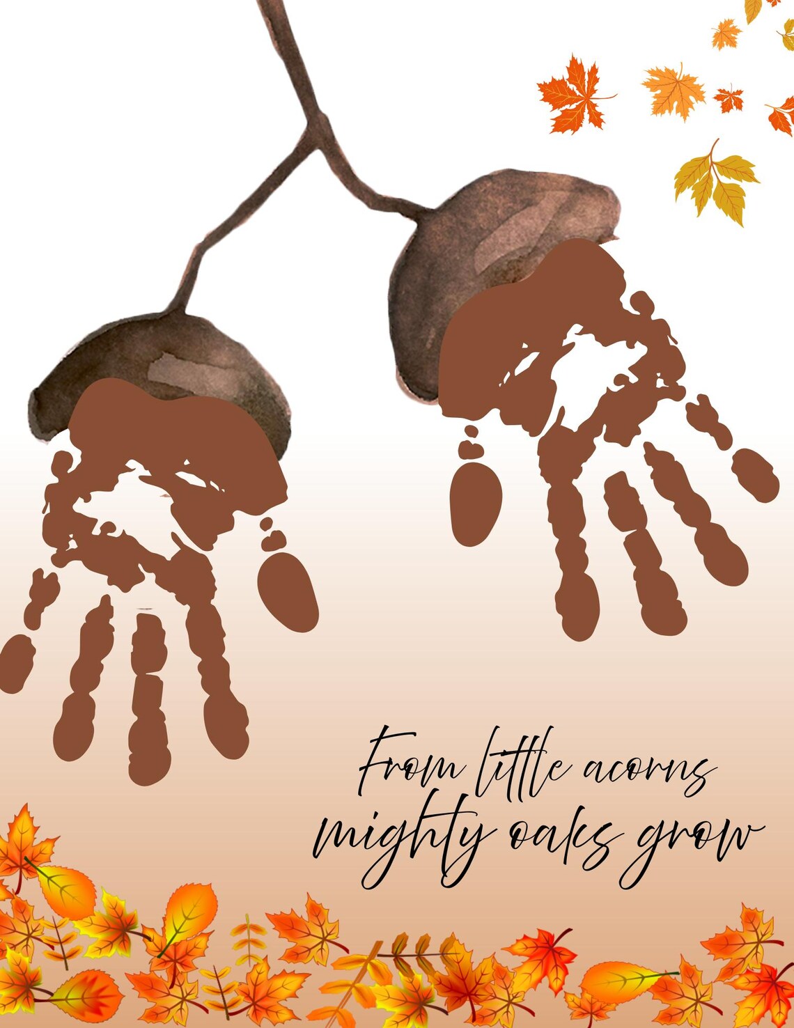 Fall Handprint Craft - Etsy