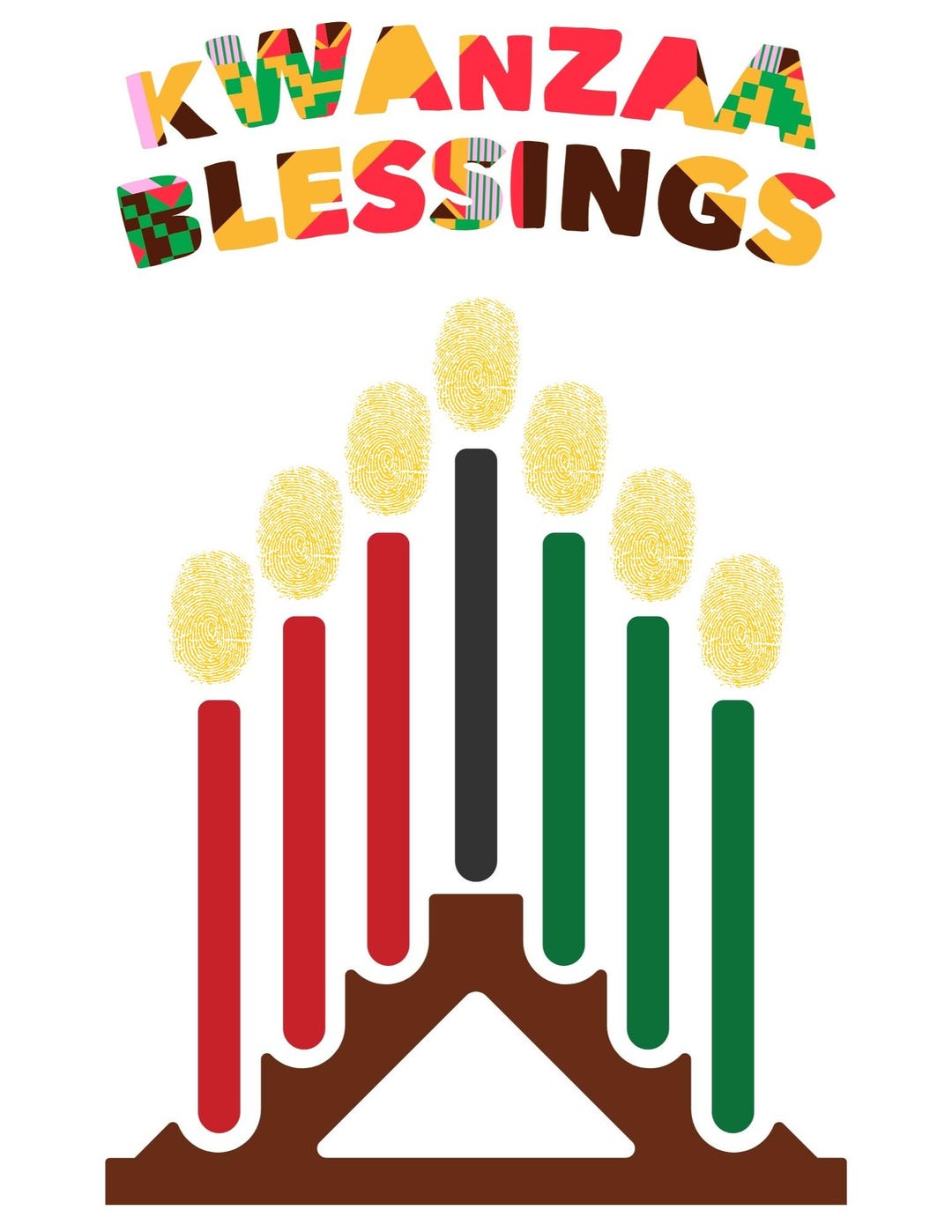 Kwanzaa Blessings Fingerprint Craft - Etsy