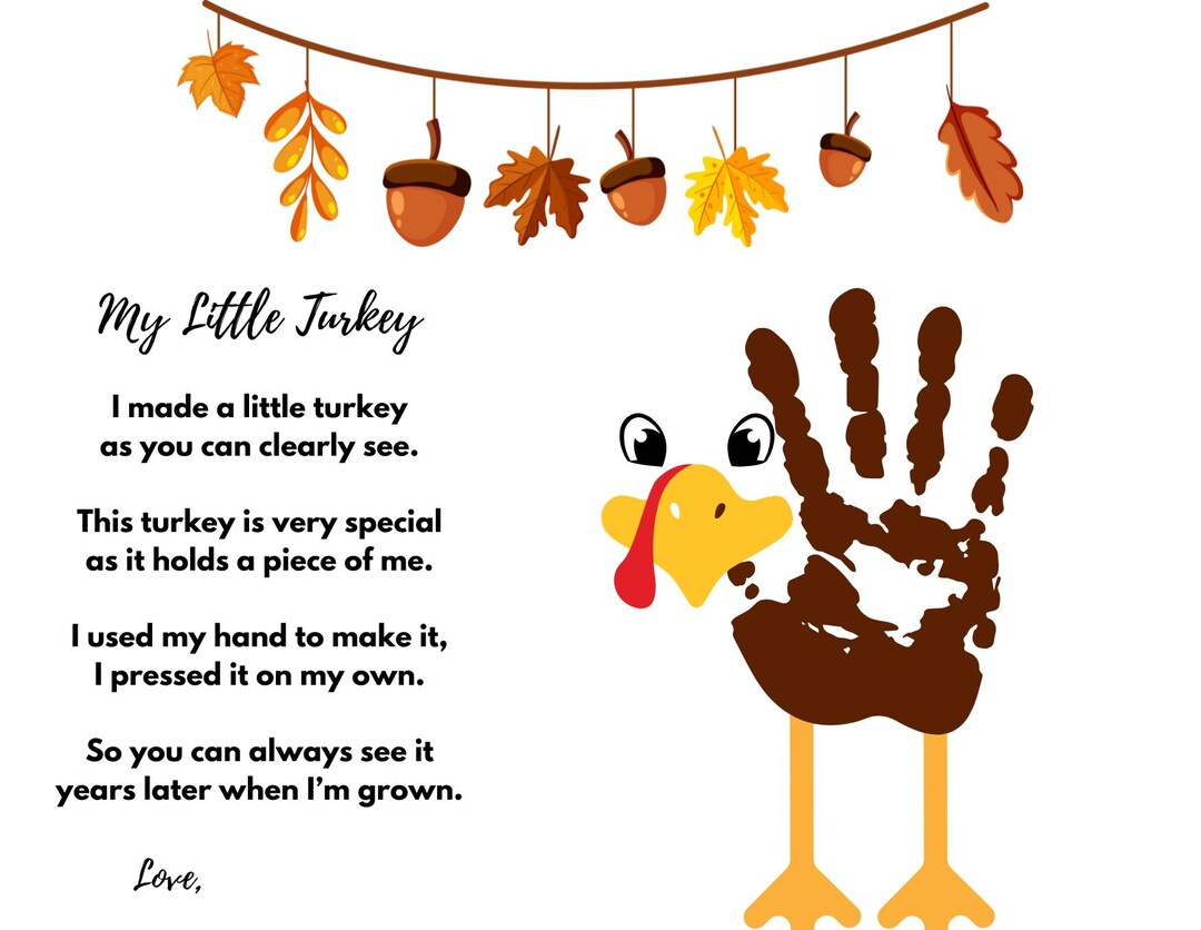 Thanksgiving Handprint Craft - Etsy