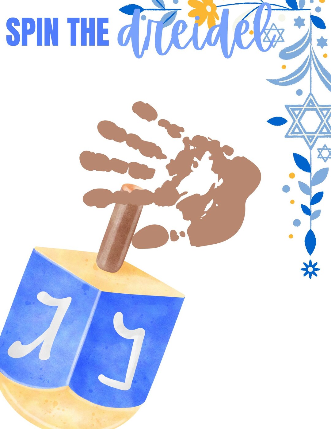 Hanukkah Handprint Craft - Etsy