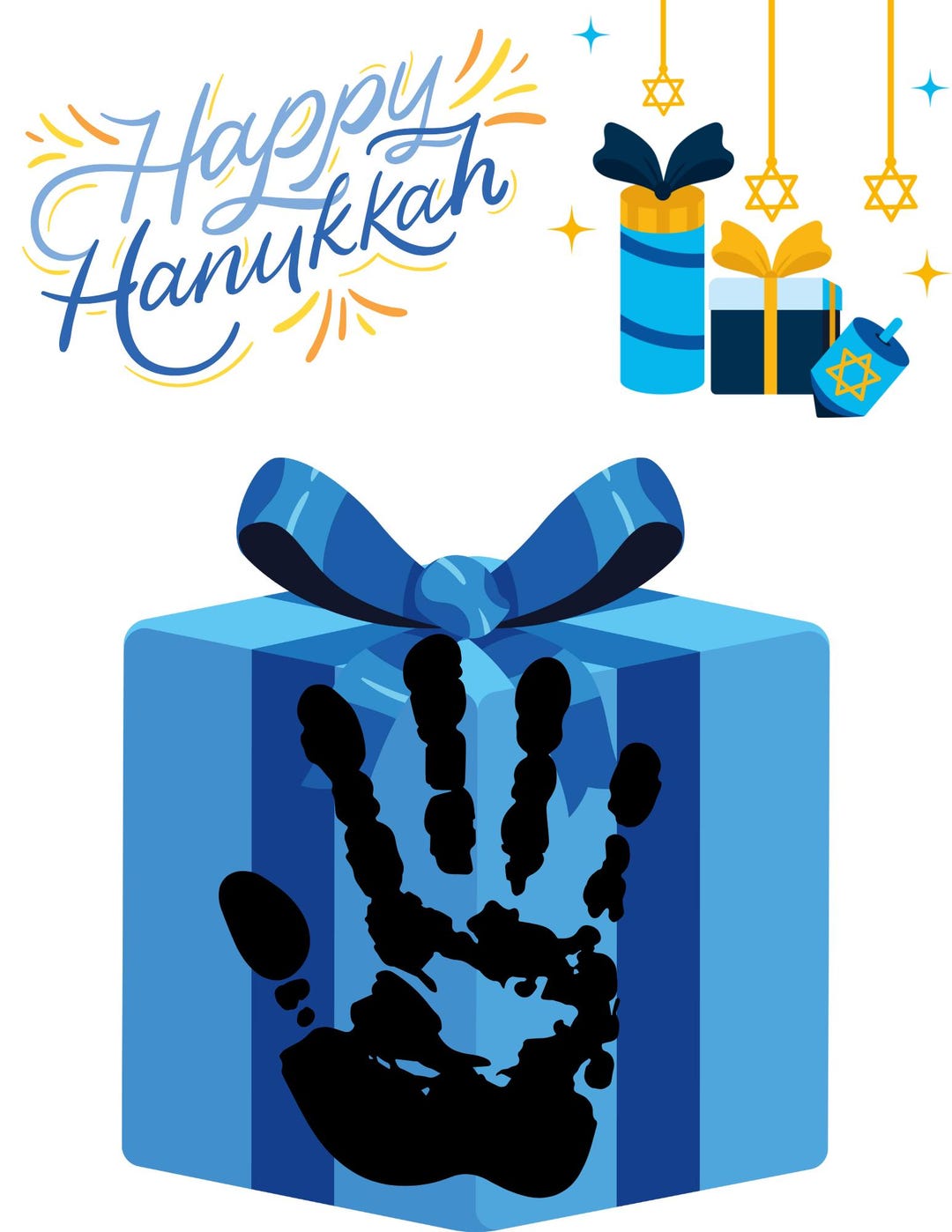 Hanukkah Handprint Craft - Etsy