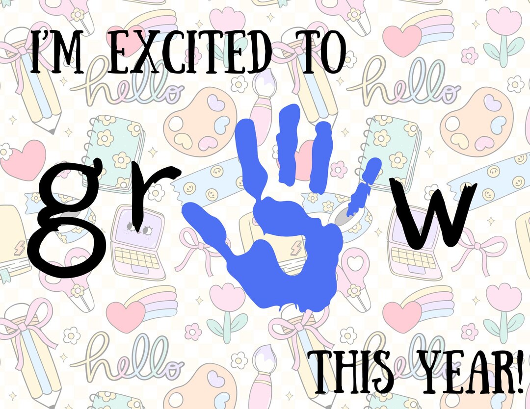 Back to School Handprint Craft - Etsy