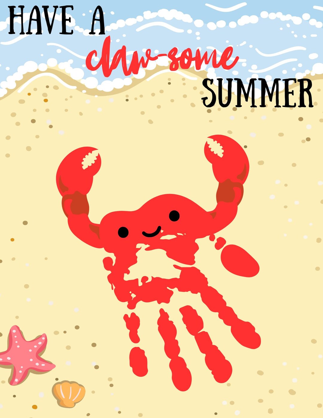 Summer Handprint Craft - Etsy