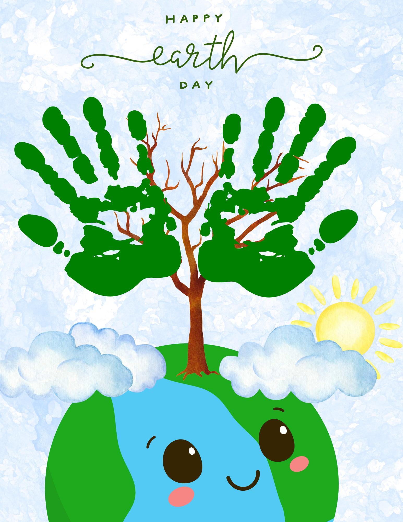 Earth Day Handprint Craft - Etsy