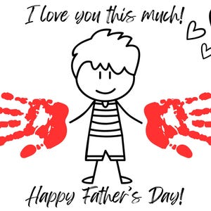 Father's Day Handprint Craft - Etsy